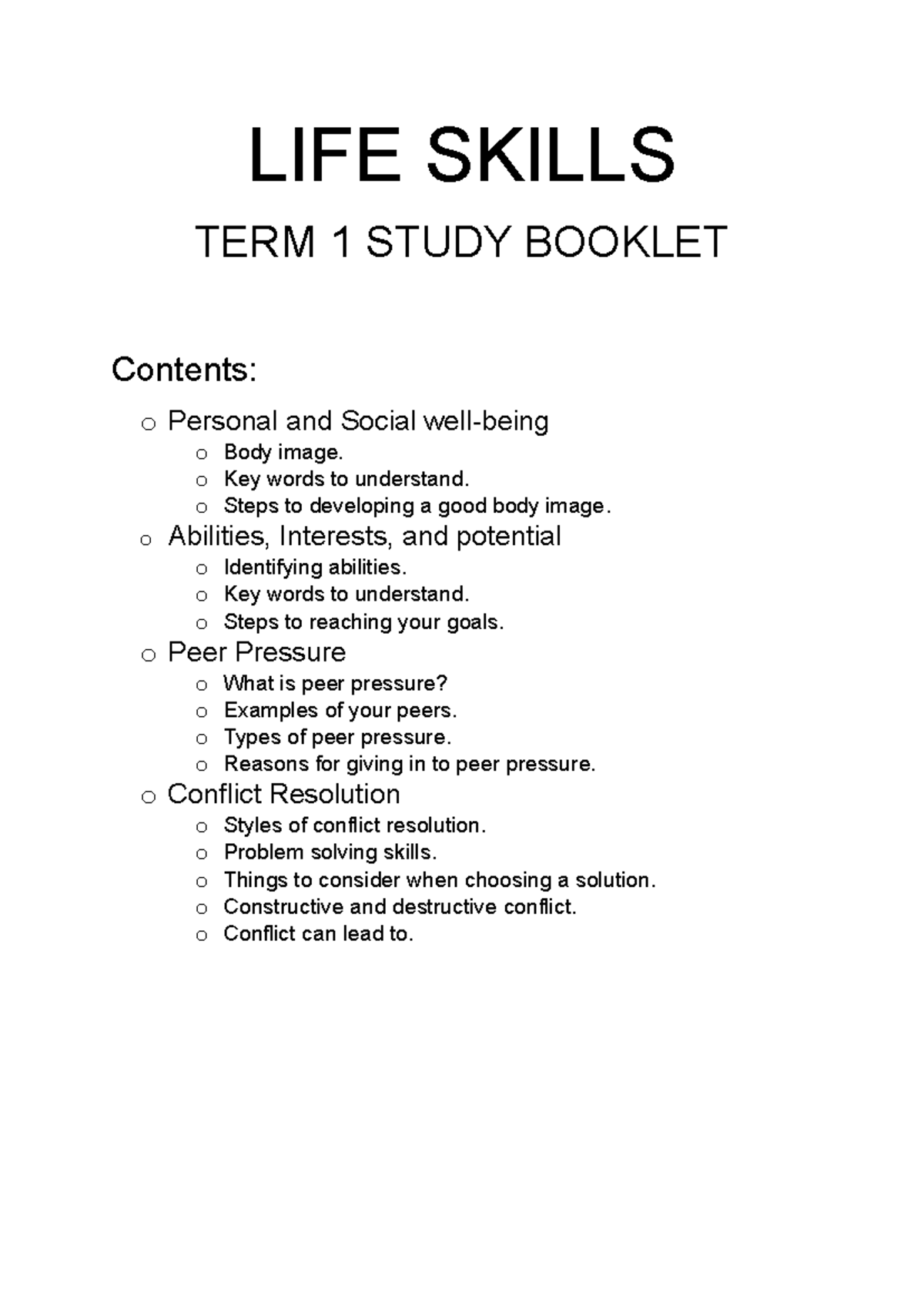 LS Term 1 Study Booklet - Practice - LIFE SKILLS TERM 1 STUDY BOOKLET ...