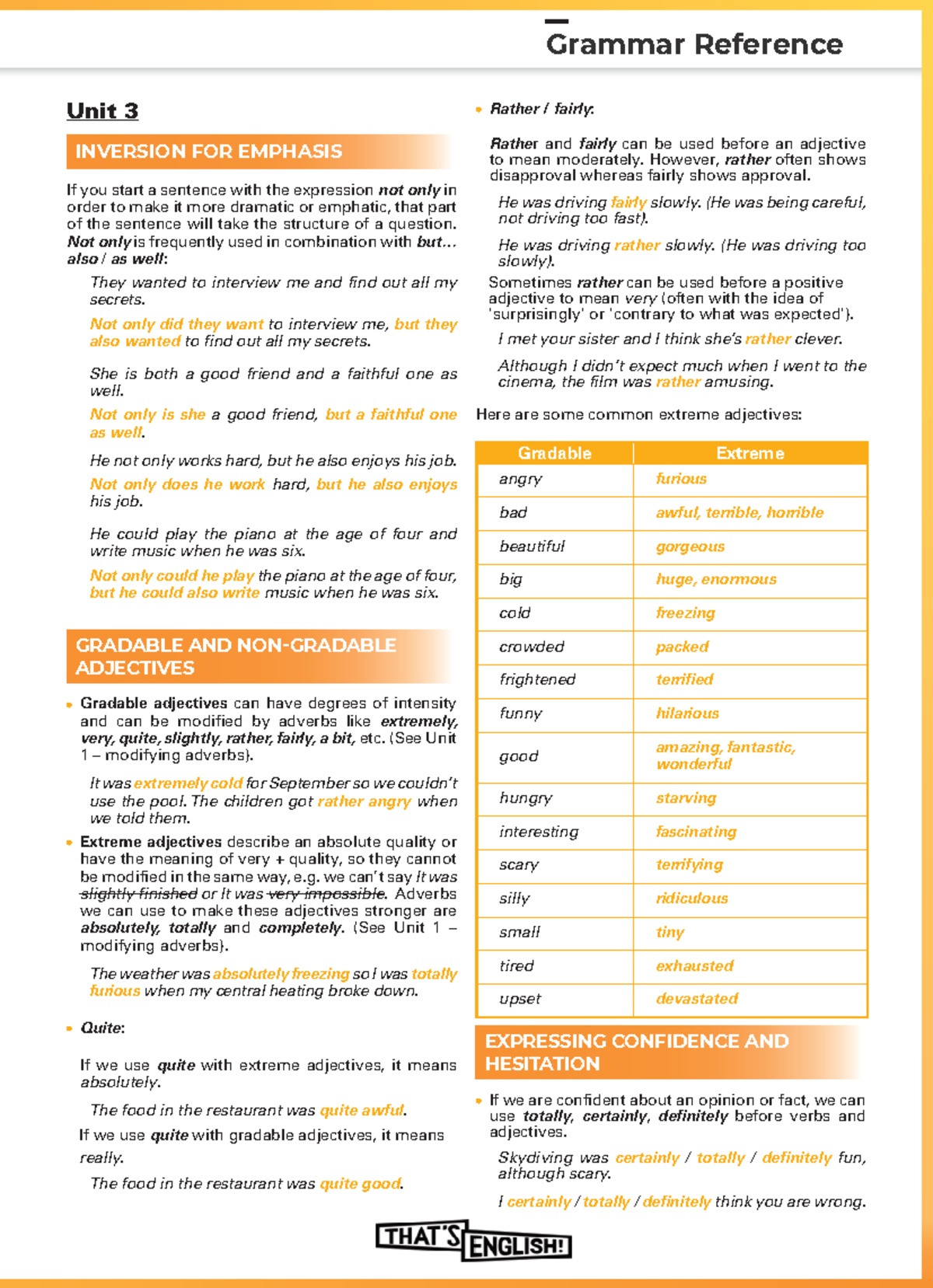 Unit3 - Pruebas C1 - UNIDAD 3 - Grammar Reference Unit 3 INVERSION FOR ...
