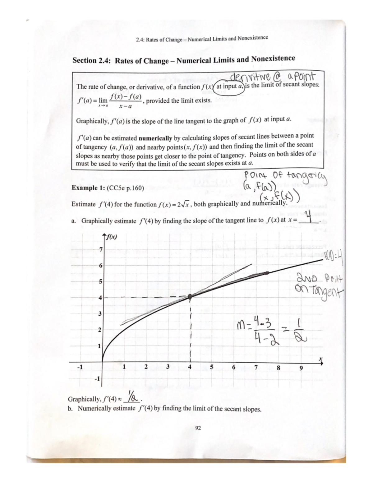 Math 1020 lecture check notes chapter 2.4 - MATH1020 - Studocu