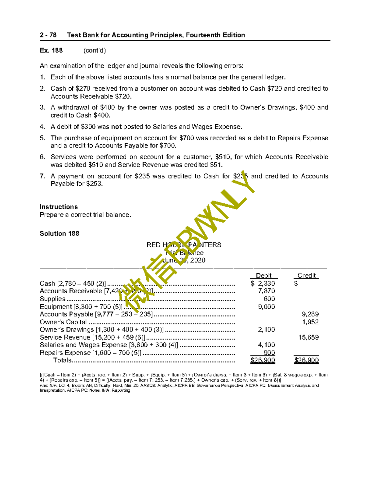 Accounting principles 14th edition by weygandt tb 171 - 2 - 78 Test ...