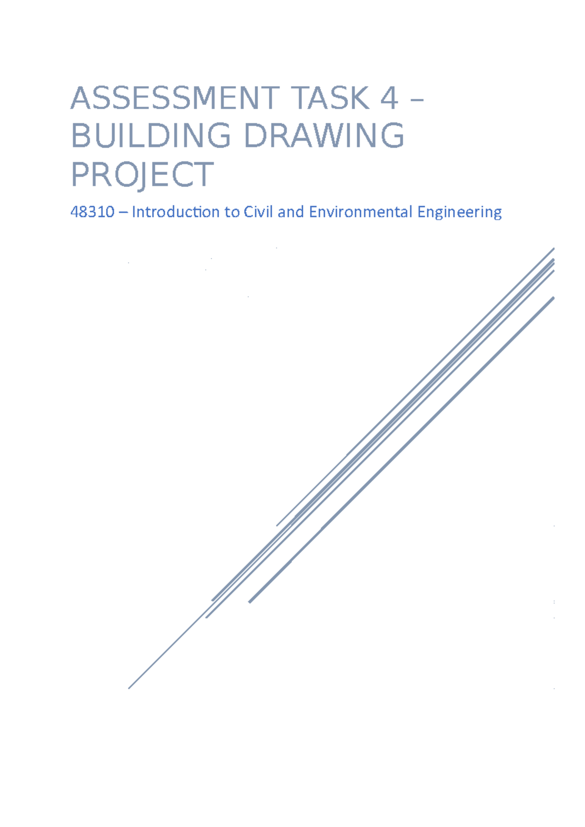 Assessment 4 - Autocad Assignment - ASSESSMENT TASK 4 – BUILDING ...