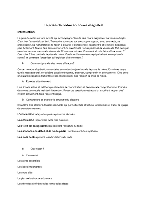 Le cours magistral structure, contenu et structure - Le cours magistral ...