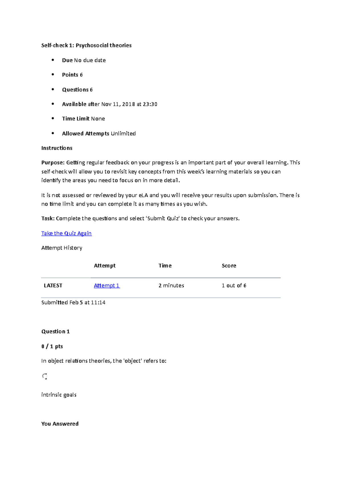 Self-check 1 - This self-check will allow you to revisit key concepts ...