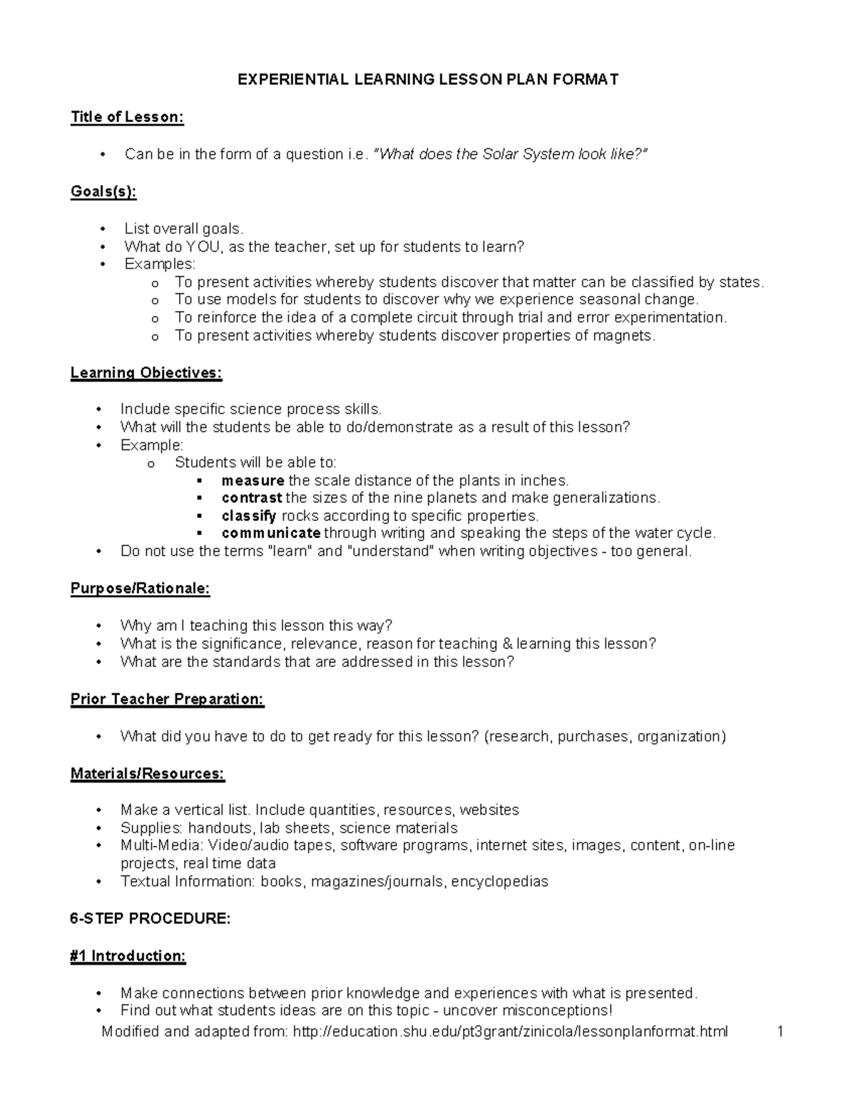 Lp format - Modified and adapted from: education.shu/pt3grant/zinicola ...
