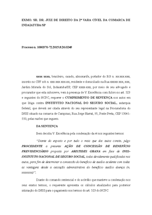Peti%E7%E3o+inicial+sal%E1rio+maternidade+urbana - EXMO (A) SENHOR (A) DOUTOR (A) JUIZ (A ...