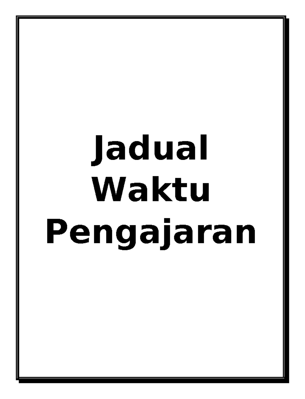 Template Bahagian Kecil RPH - Bahasa Melayu - Jadual Waktu Pengajaran ...