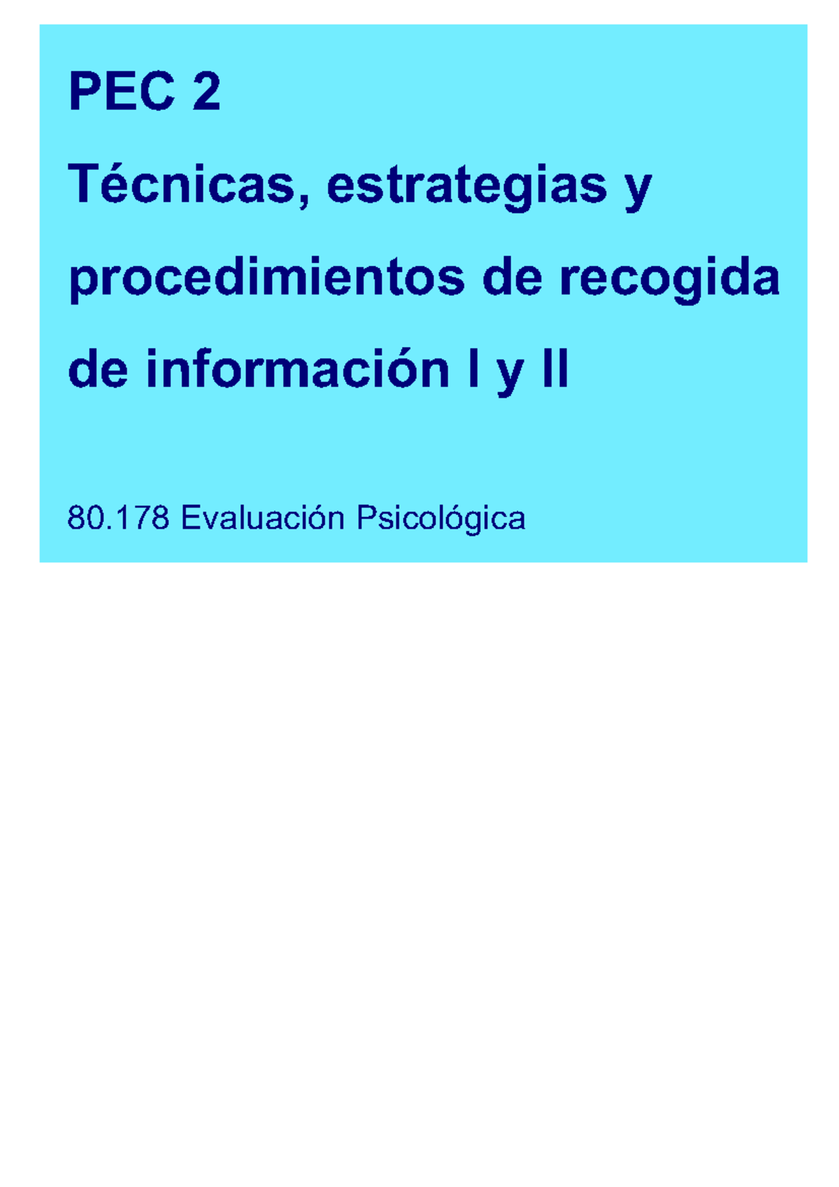 PEC 2 IB Modelo de solucio¿n - PEC 2 Técnicas, estrategias y ...