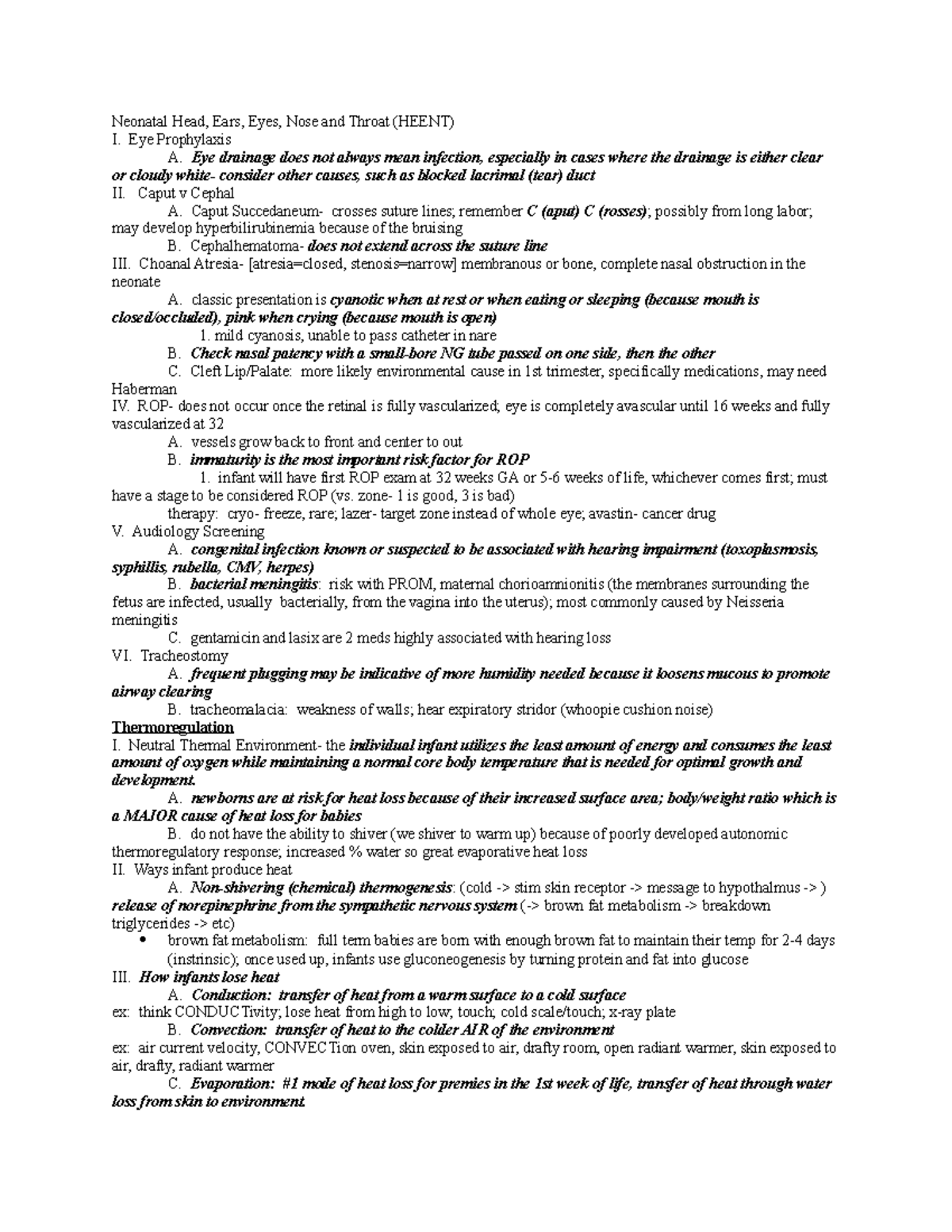 Maternitiy RNC 2 - This study guide is for the OB / NICU portion or to ...