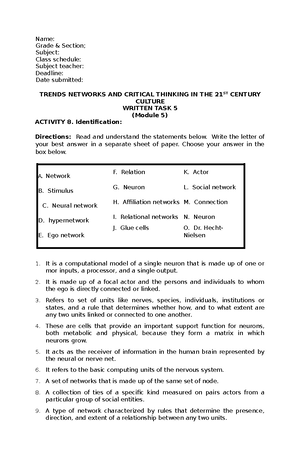 TNCT-M3-Q2 - for educational purposes - SHS Trends, Network & Critical ...