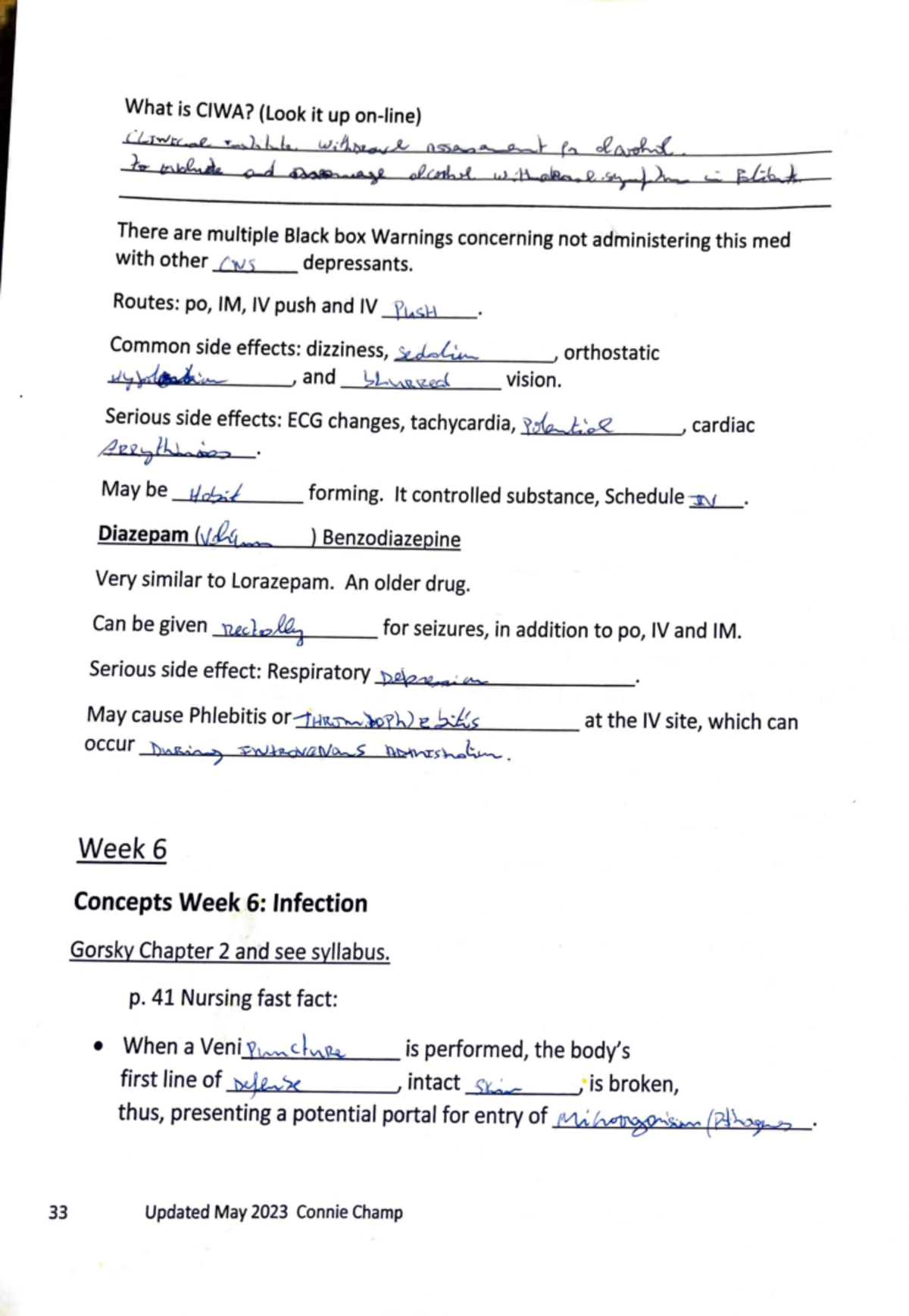 Nursing 172 week 6 - assaigment - What is CIWA? (Look it up on-line) (h ...