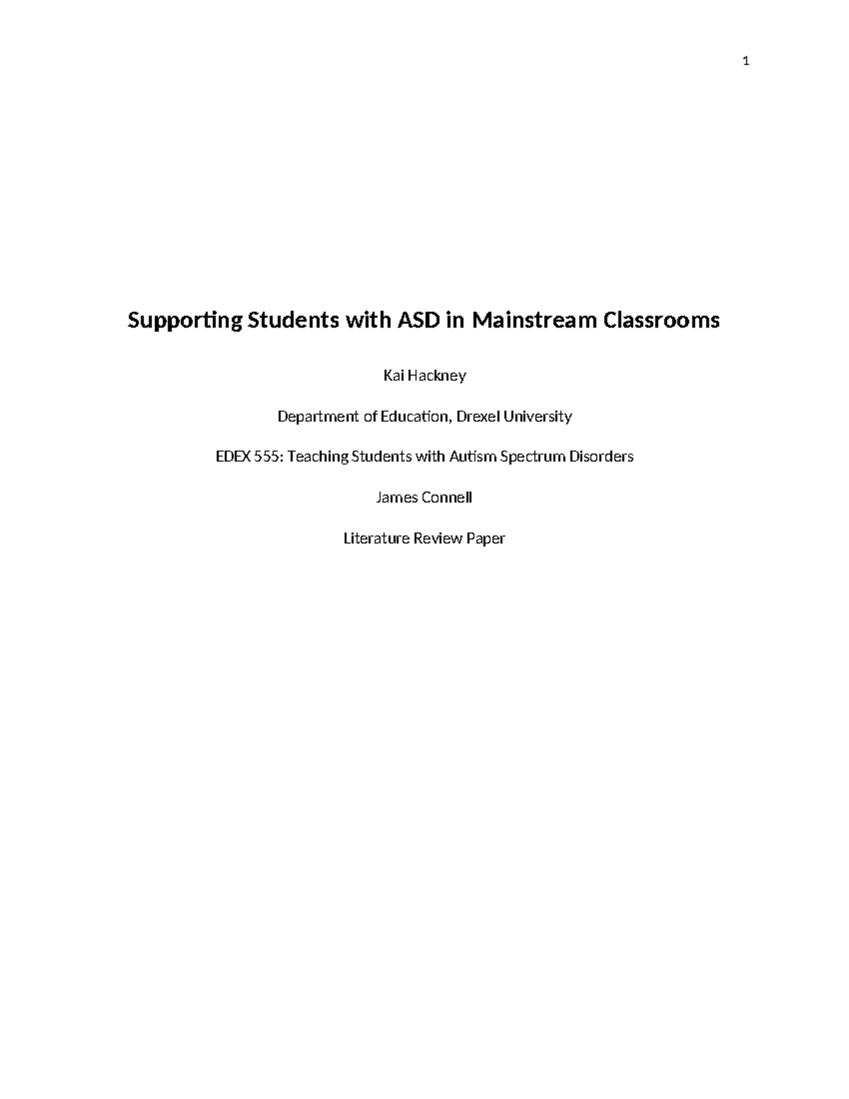 Supporting Students With ASD- LRP - Supporting Students with ASD in ...
