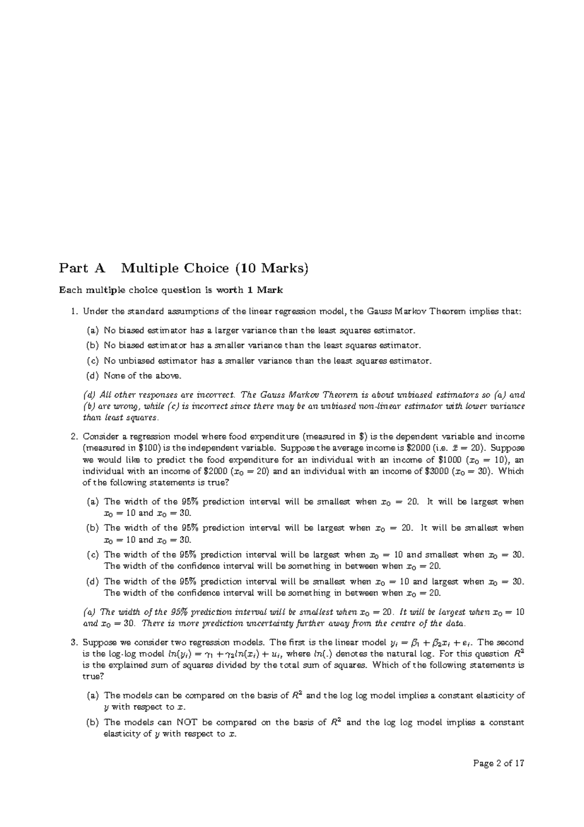 sample exam 2014 winter - Detailed answers to all exam questions and ...