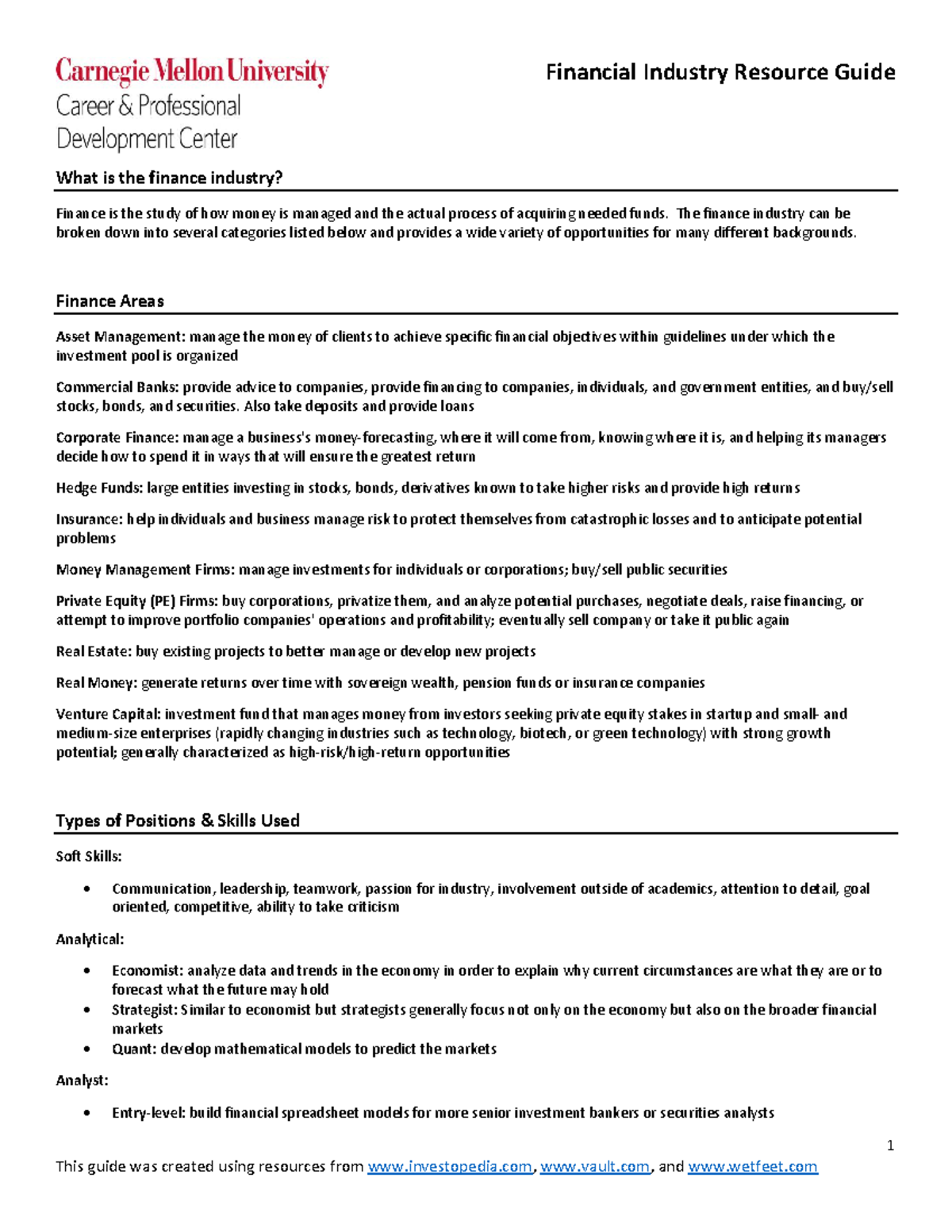 Financial-tip-sheet - Financial-tip-sheet - Financial Industry Resource Guide What is the ...