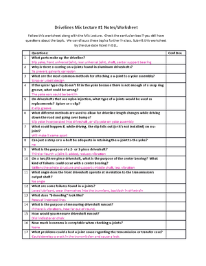 Manual Trans Mix Lecture One Worksheet - Manual Transmission Mix ...