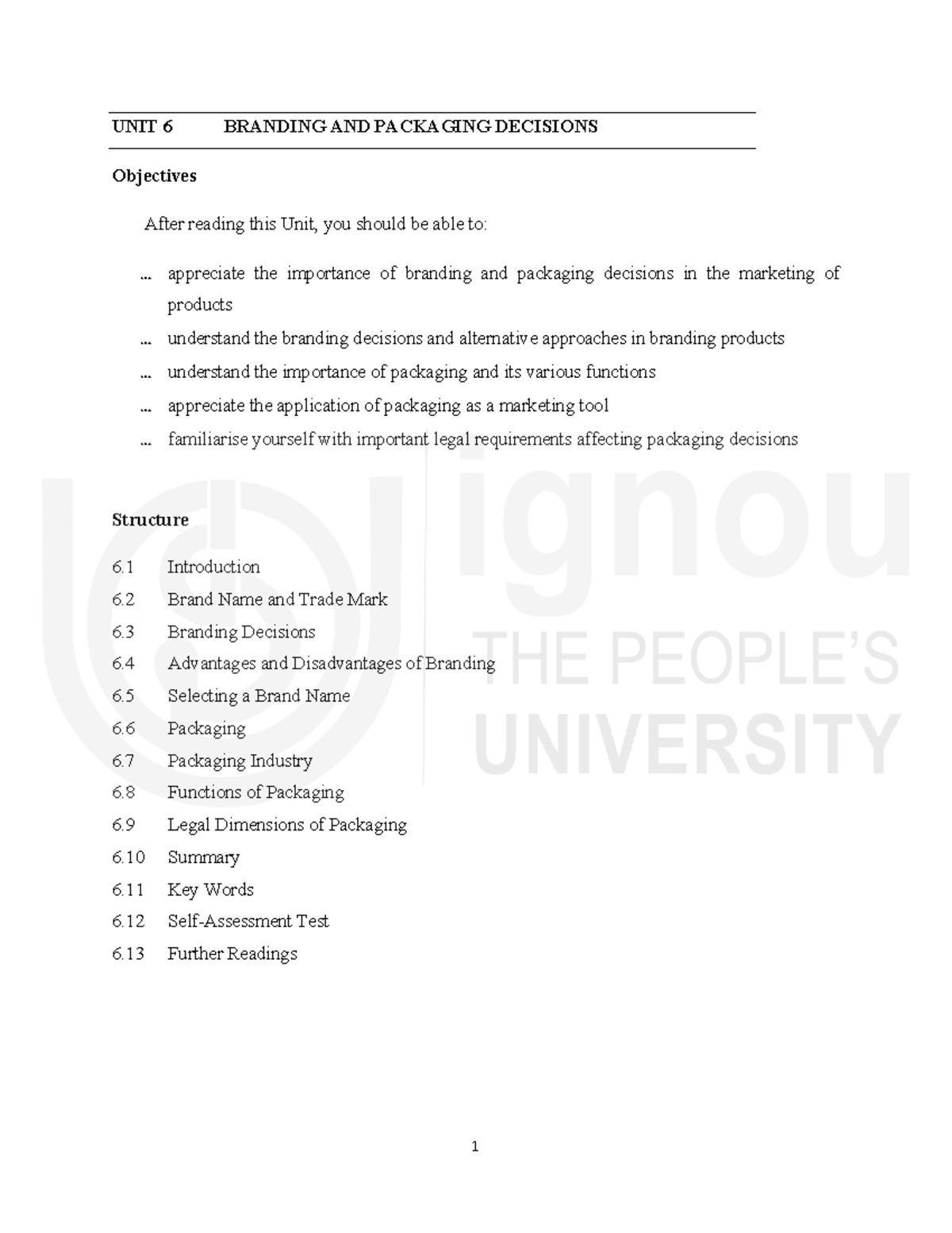 Branding AND Packaging Decisions - UNIT 6 BRANDING AND PACKAGING ...