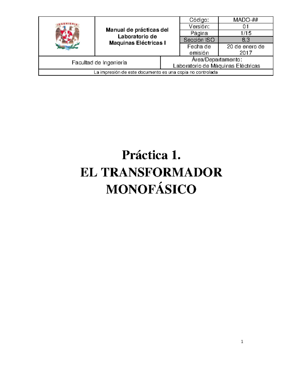 3. Manual Prácticas Lab. ME I 2021-2 - Manual de prácticas del Laboratorio de Maquinas ...