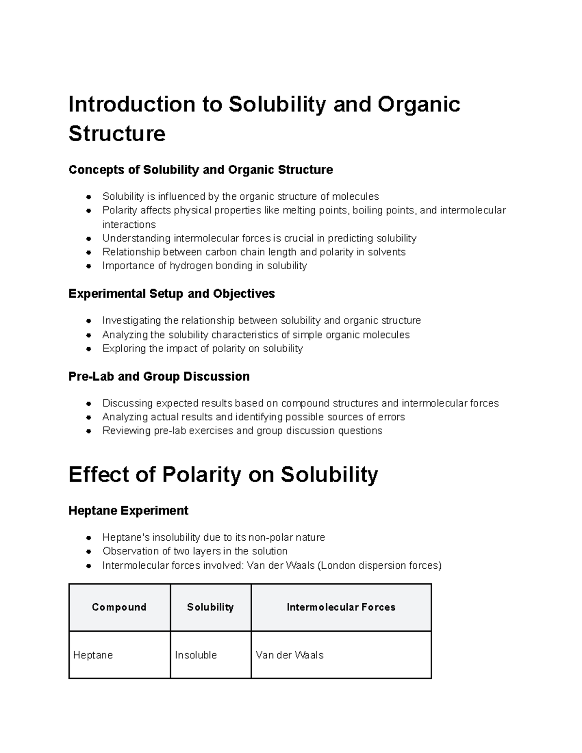 Untitled document - fcgvhbj - Introduction to Solubility and Organic ...