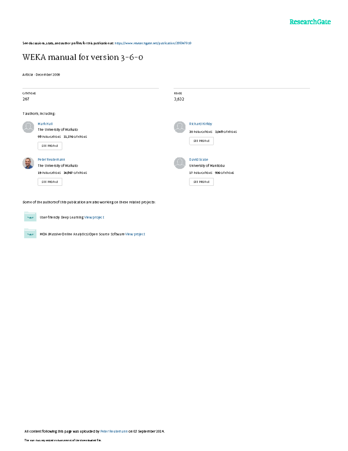 Weka Manual - See discussions, stats, and author profiles for this ...