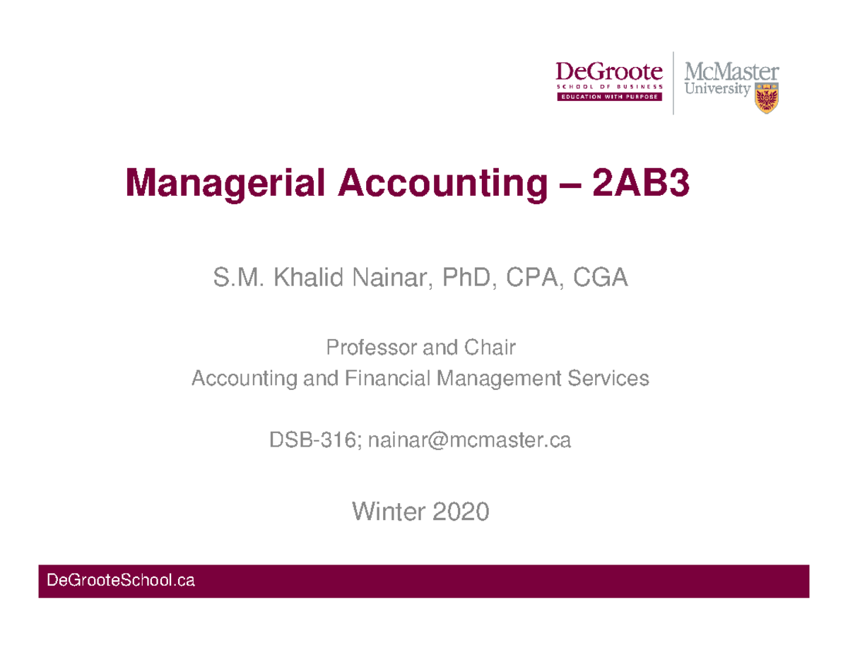 Winter 2020 - 2AB3 - Week 6 - Class 1 Section 1 - Annotated Slides ...