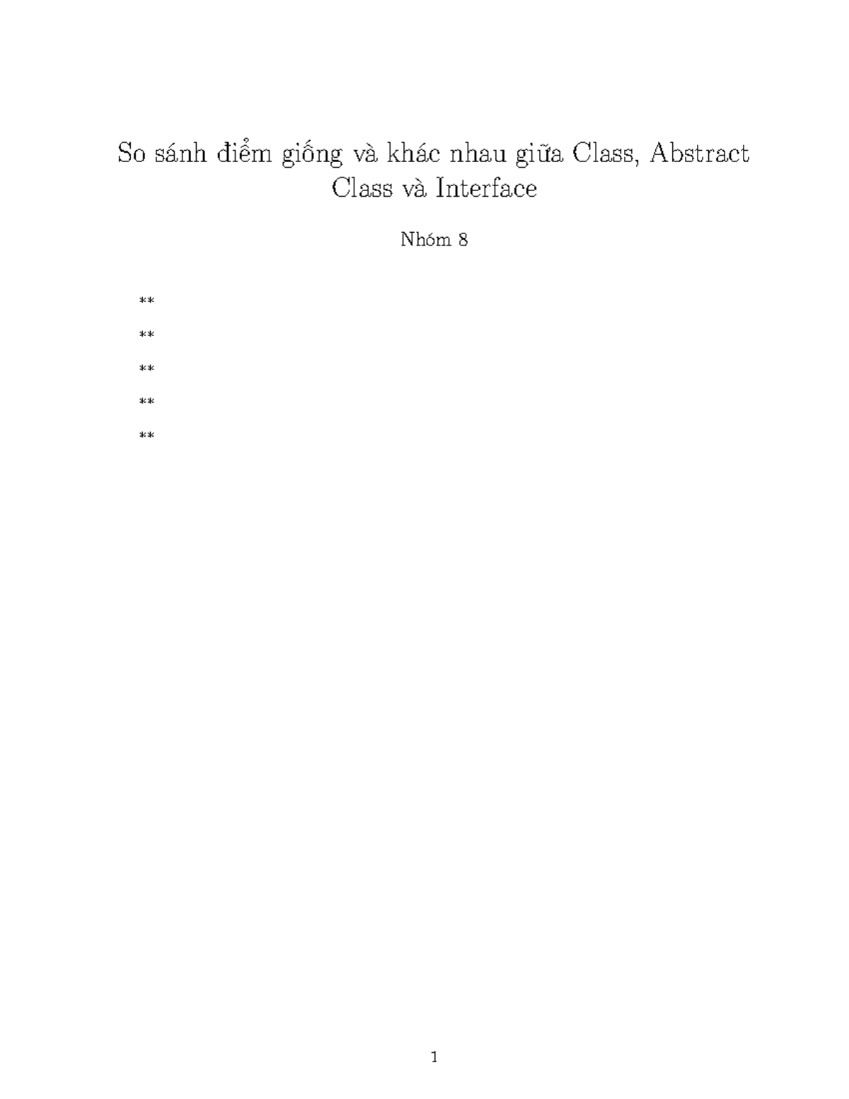 So sánh concrete class, abstract class và interface - So sánh điểm ...