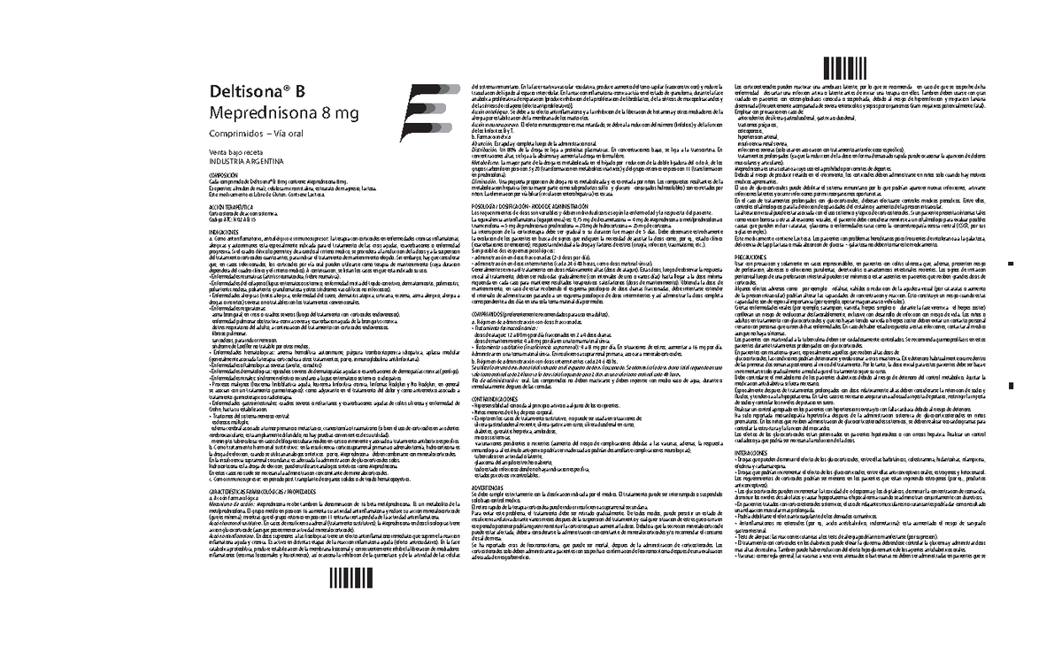 Deltisona B prospecto Comp8 - 280 x 180 mm COMPOSICIÓN Cada comprimido ...