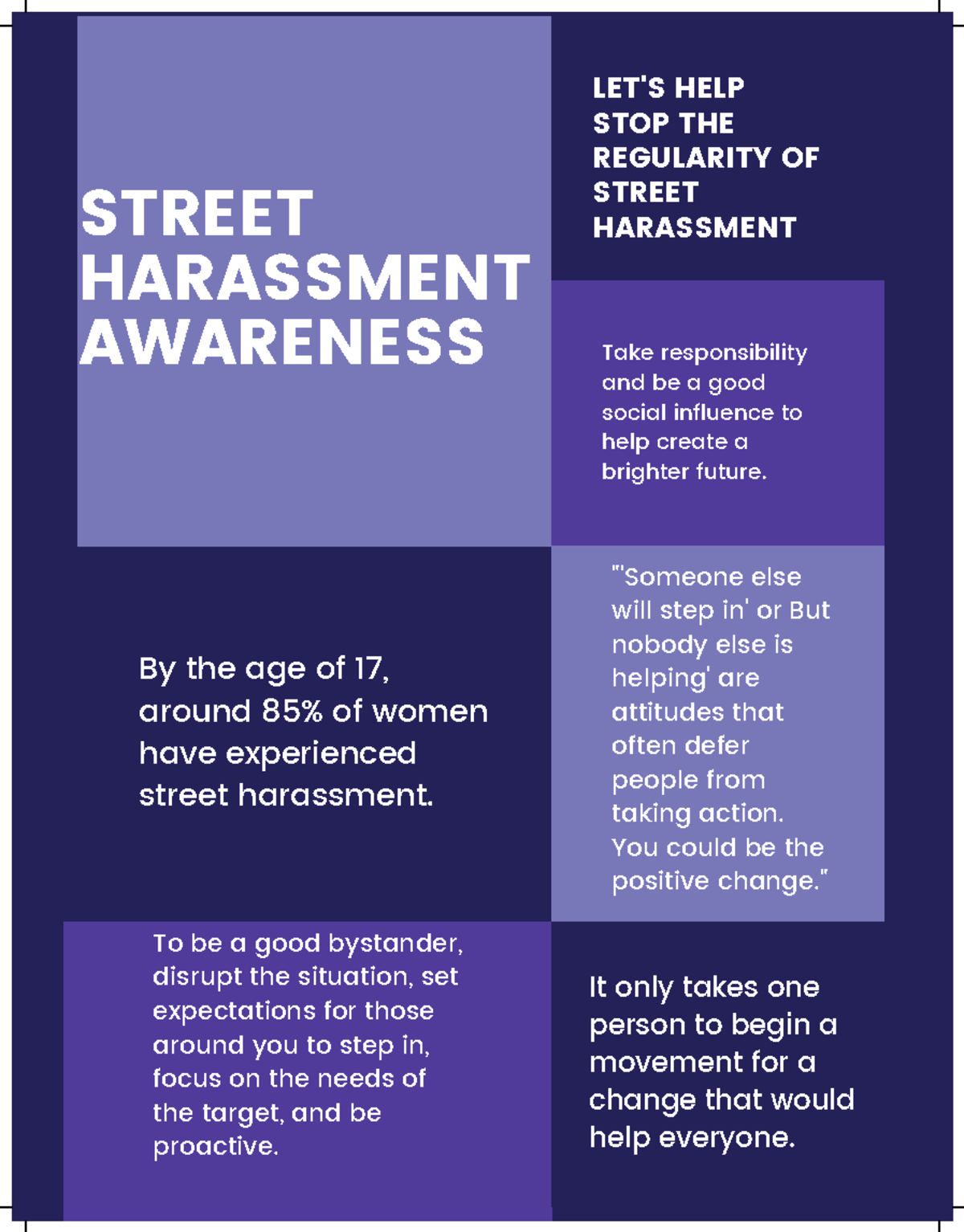Street Harassment Awareness - LET'S HELP STOP THE REGULARITY OF STREET ...
