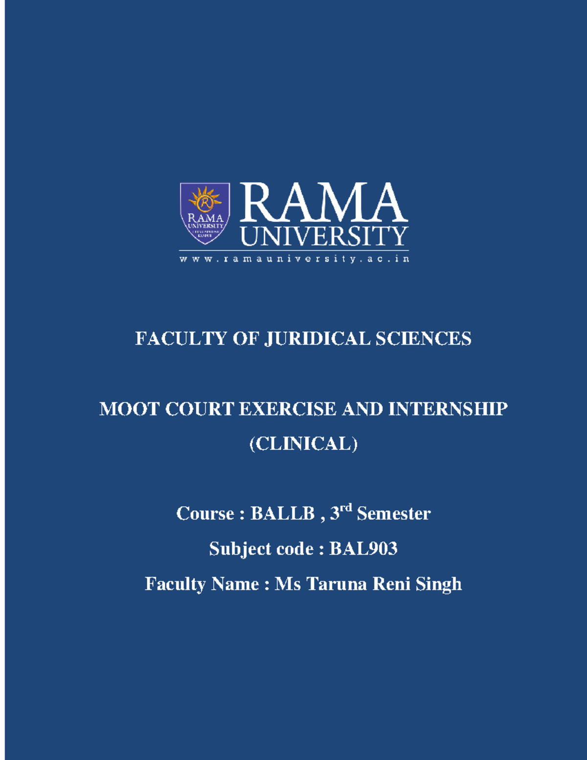 Lecture-17 - Lecture notes for practical training llb - FACULTY OF ...
