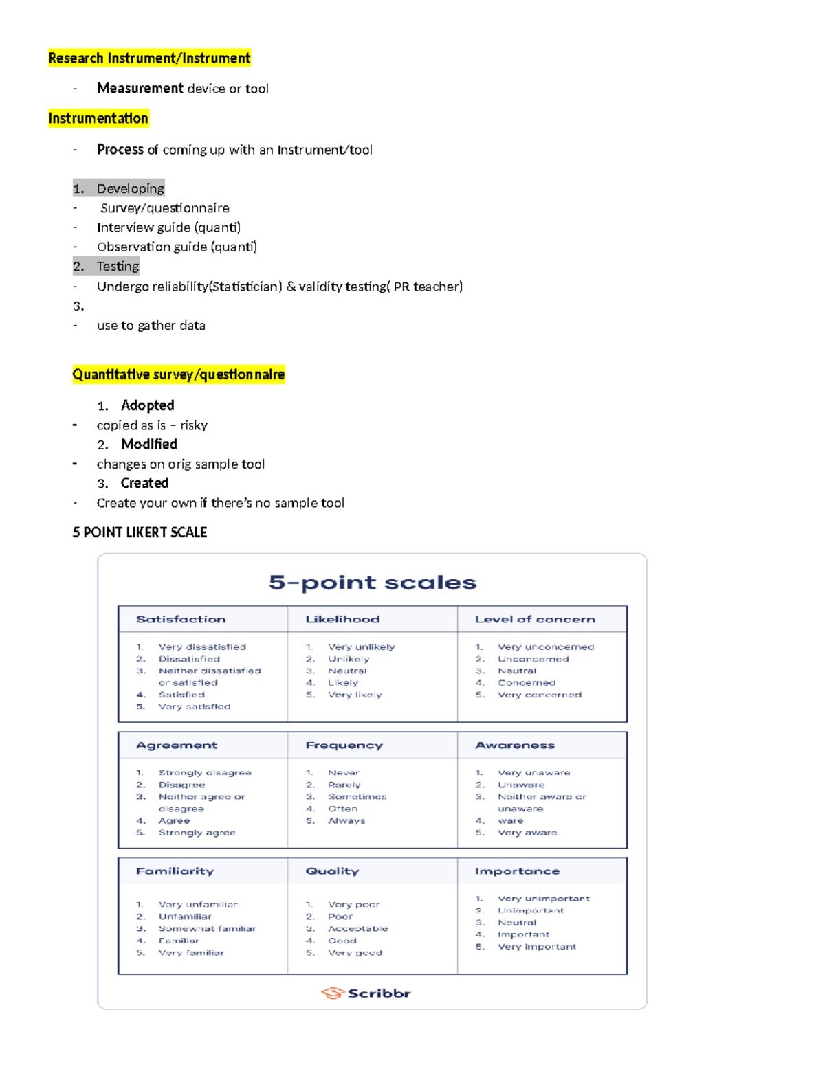 PR2 Reviewer 2ND SEM 2ND Grading - Research Instrument/Instrument ...