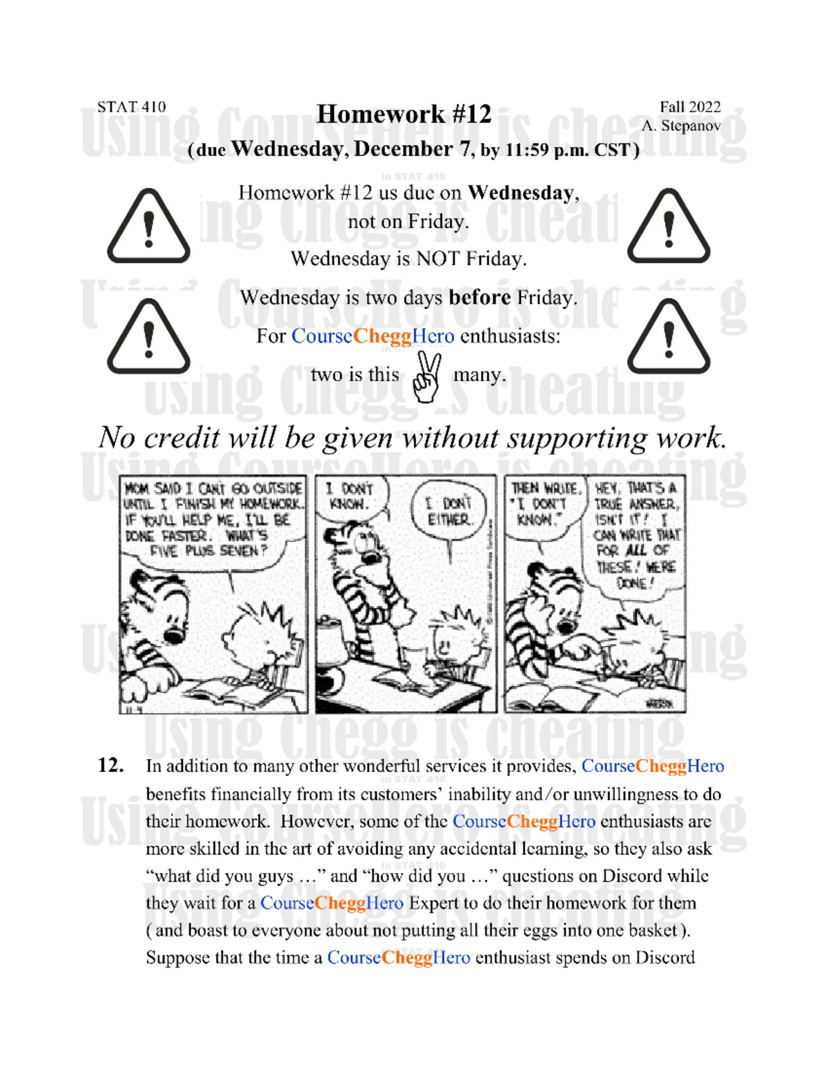UIUC STAT 410 Homework 12 - STAT 410 Homework Fall 2022 Using chea A ...