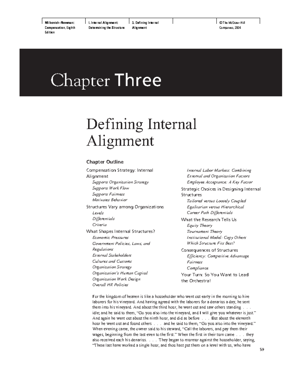 Chapter 2 Internal Alignment - Compensation, Eighth Edition Determining ...