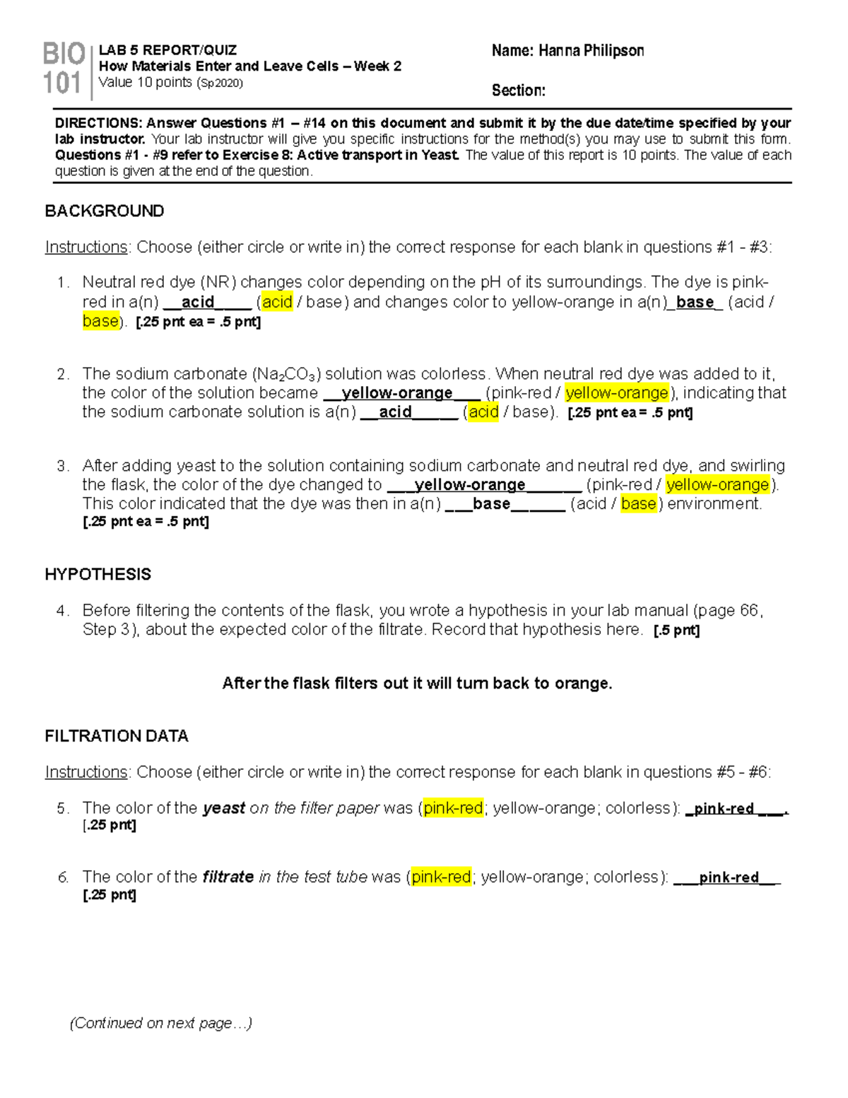 101 Lab 5-MEM2 Report - Spring 2020 - 101 - NOVA - Studocu