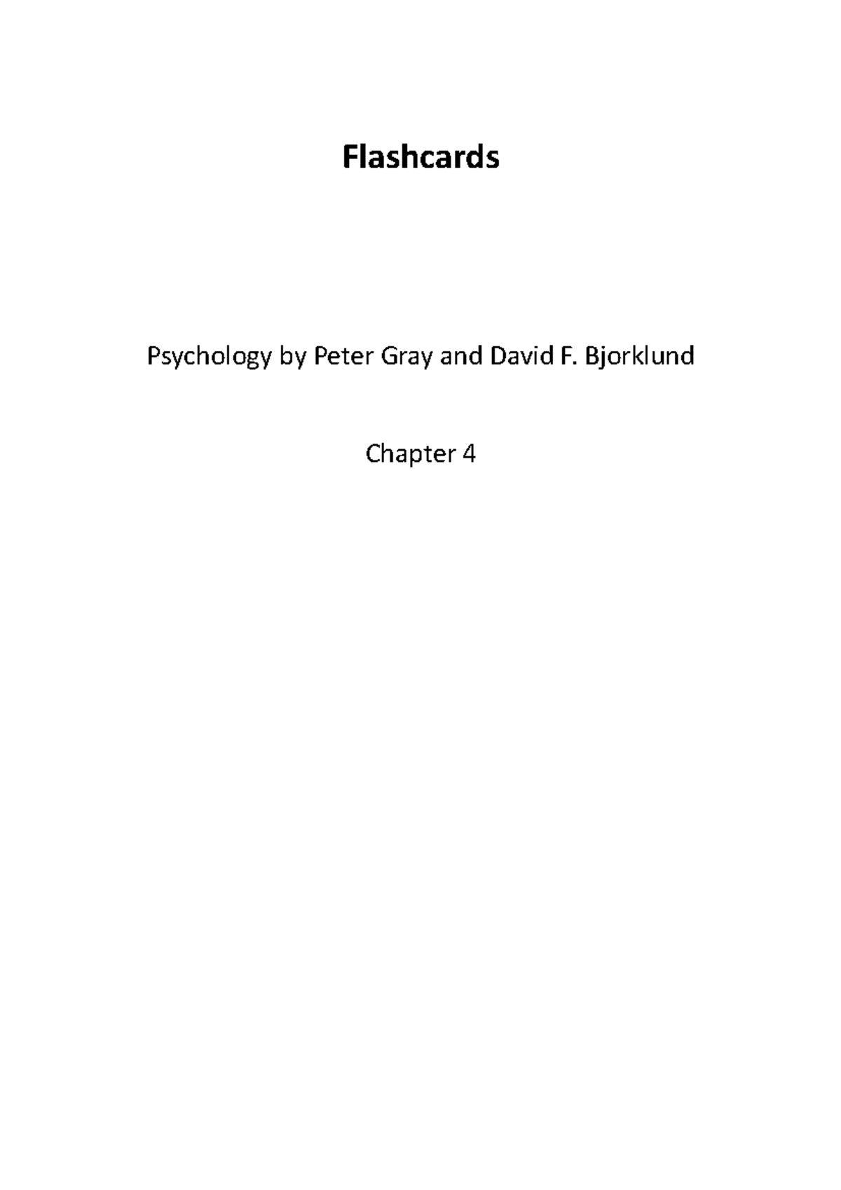 Chapter 4 - Samenvatting Psychology - Flashcards Psychology by Peter ...
