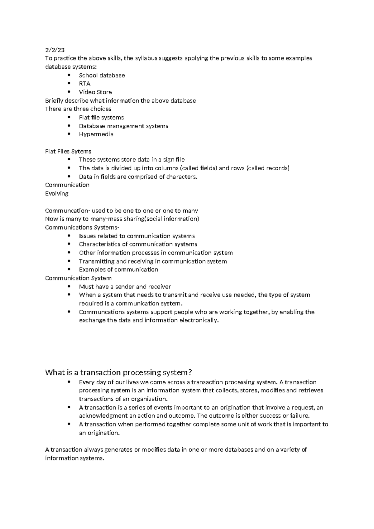 IPT Notes - 2/2/ To practice the above skills, the syllabus suggests ...