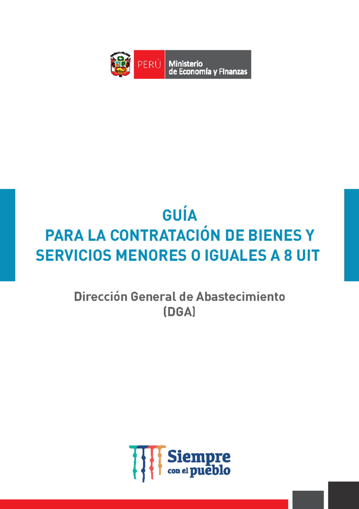 Guia contratacion Bs Ssmenores iguales 8 UIT - PARA LA CONTRATACIÓN DE ...