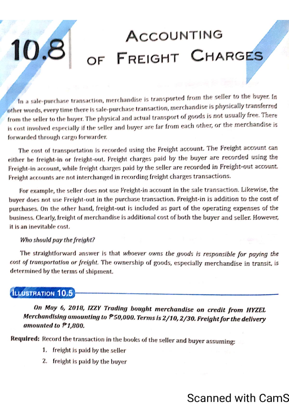 10.8 Accounting of Freight Charges - Financial Accounting and Reporting ...