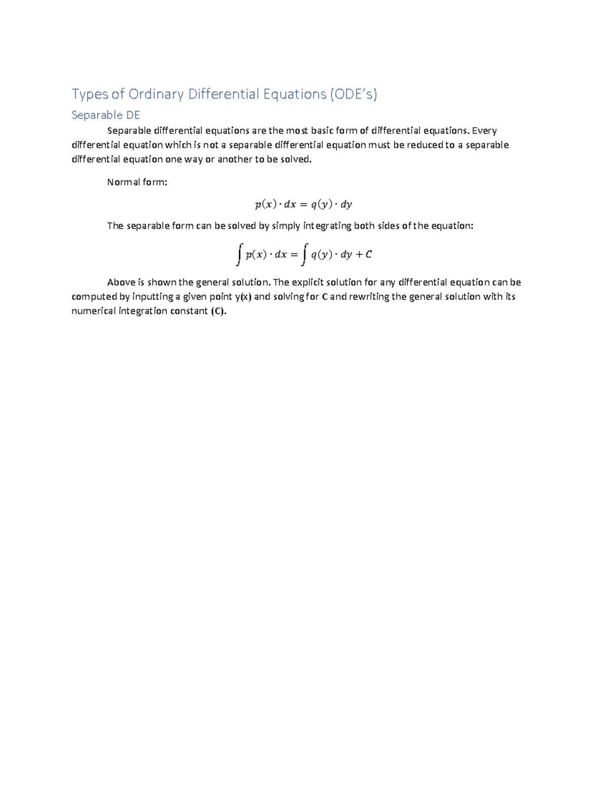 How to Solve Differential Equations Part 1 - Types of Ordinary ...