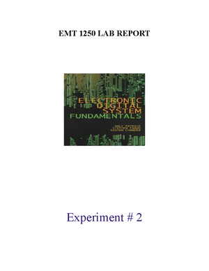 EMT 1250 Lab report 4 combinational logic circuits - Lab report 4 combinational logic circuits ...
