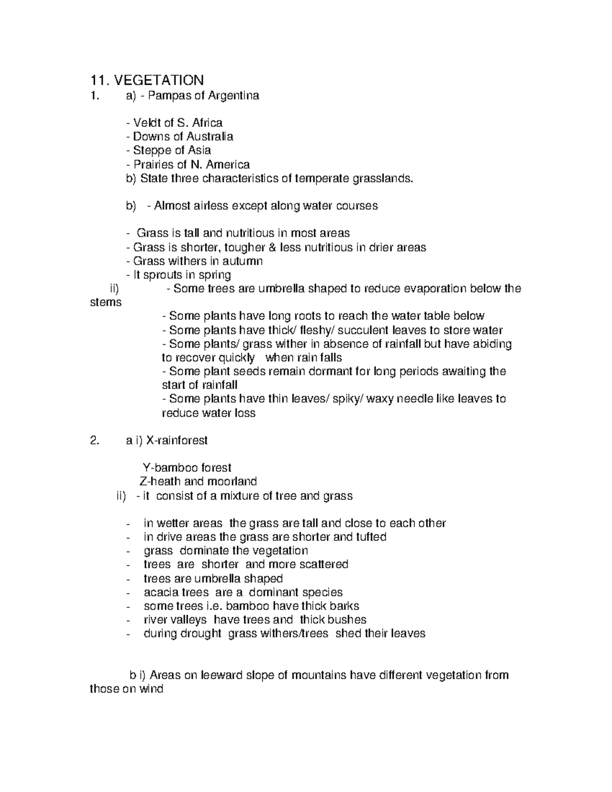 Vegetation-ANS - Anws - 11. VEGETATION a) - Pampas of Argentina Veldt ...