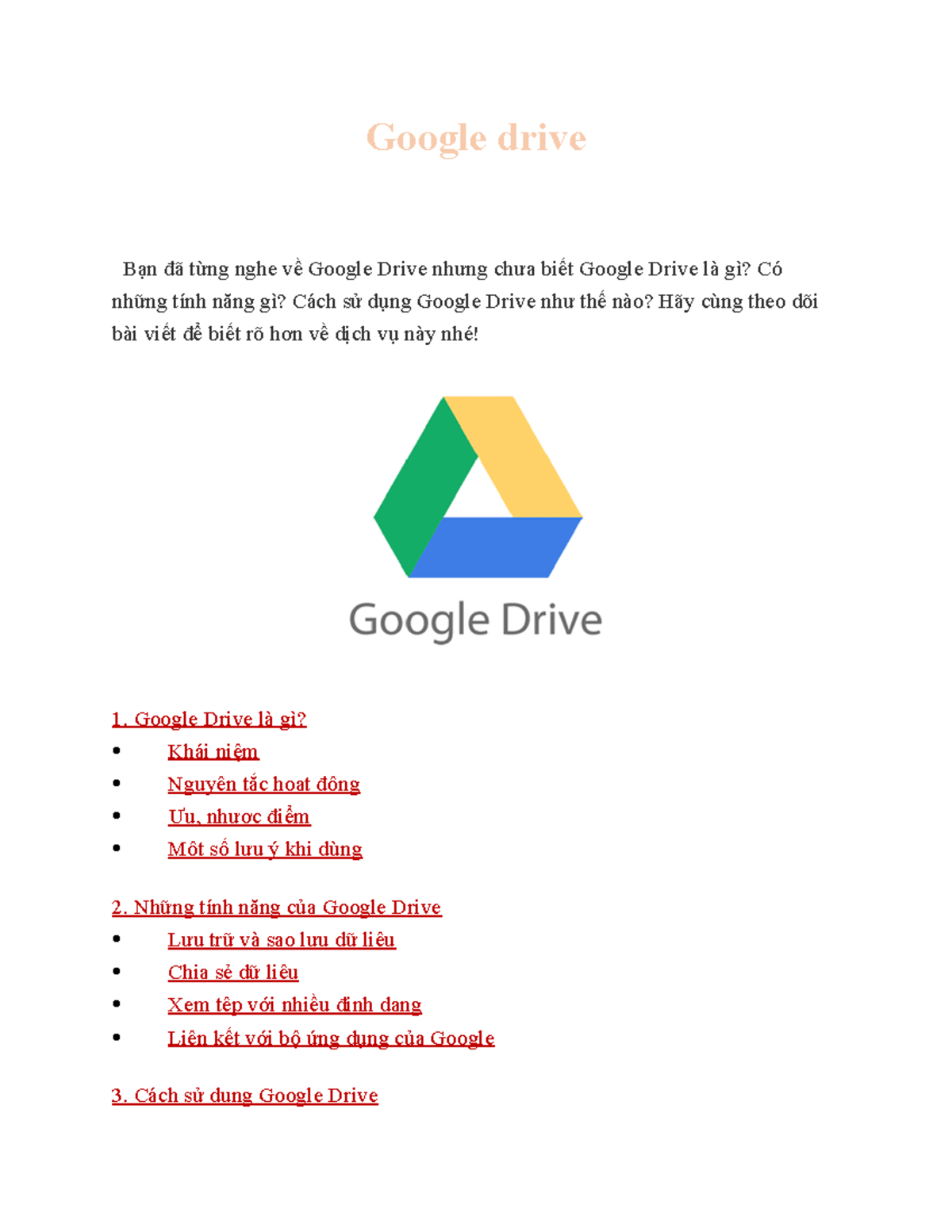 Gg drive - I love you - Google drive Bạn đã từng nghe về Google Drive ...