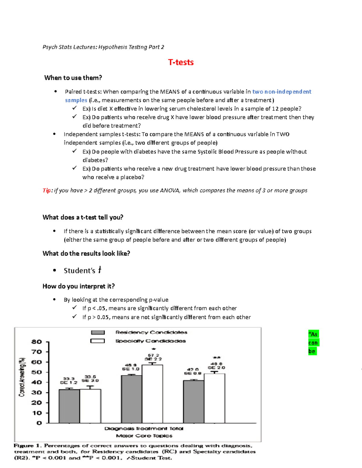 Psych Stats Lec Hypothesis Testing Part II - Psych Stats Lectures ...
