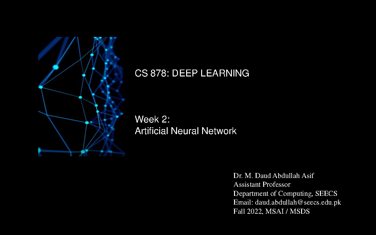 Lecture W2ab PG - Good notes - Machine Learning - Dr. M. Daud Abdullah ...