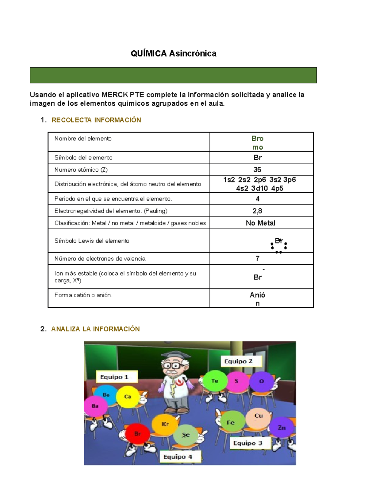 S03 S12 Actividad+asincrónica quimica - QUÍMICA Asincrónica Usando el ...