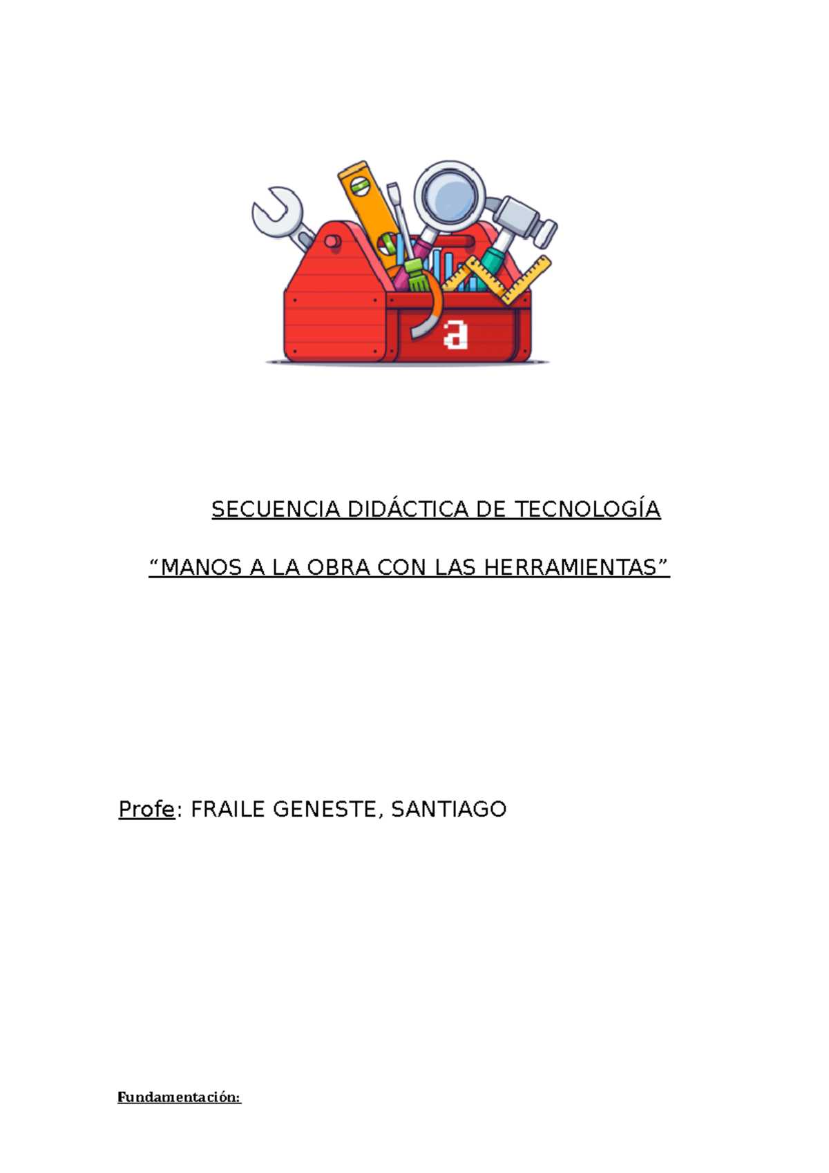 Secuencia Didctica Herramientasmanuales Secuencia DidÁctica De