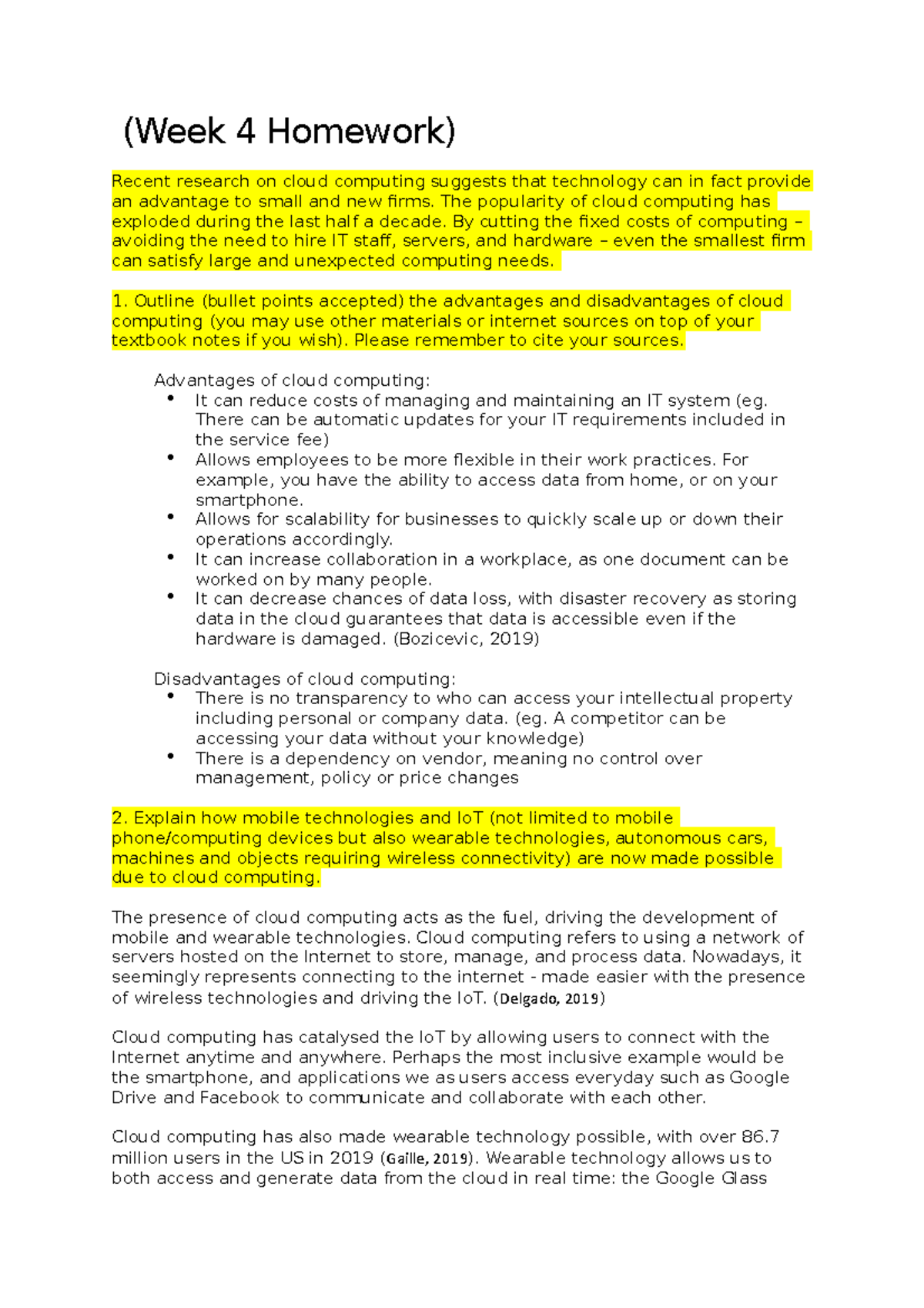 WEEK 4 HW - Week 4 Homework Question Answers - (Week 4 Homework) Recent ...