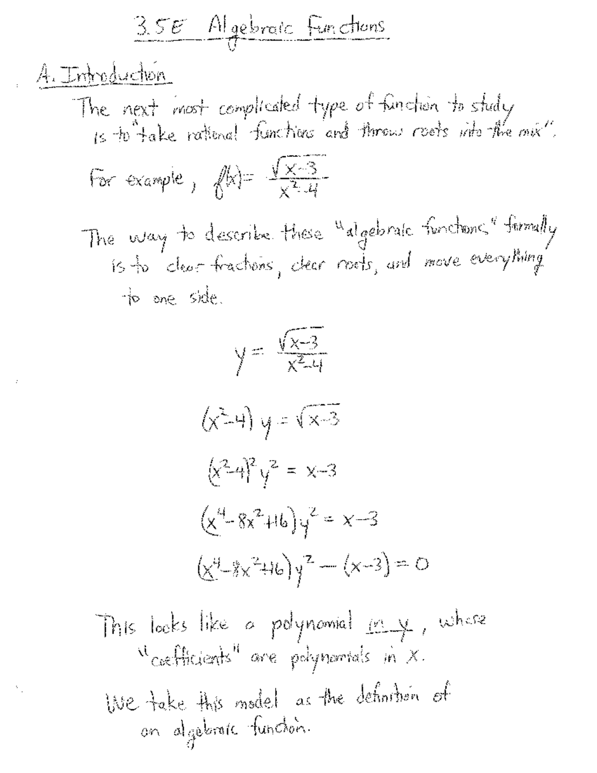 3.5E Algebraic Functions - MTH103 - Studocu