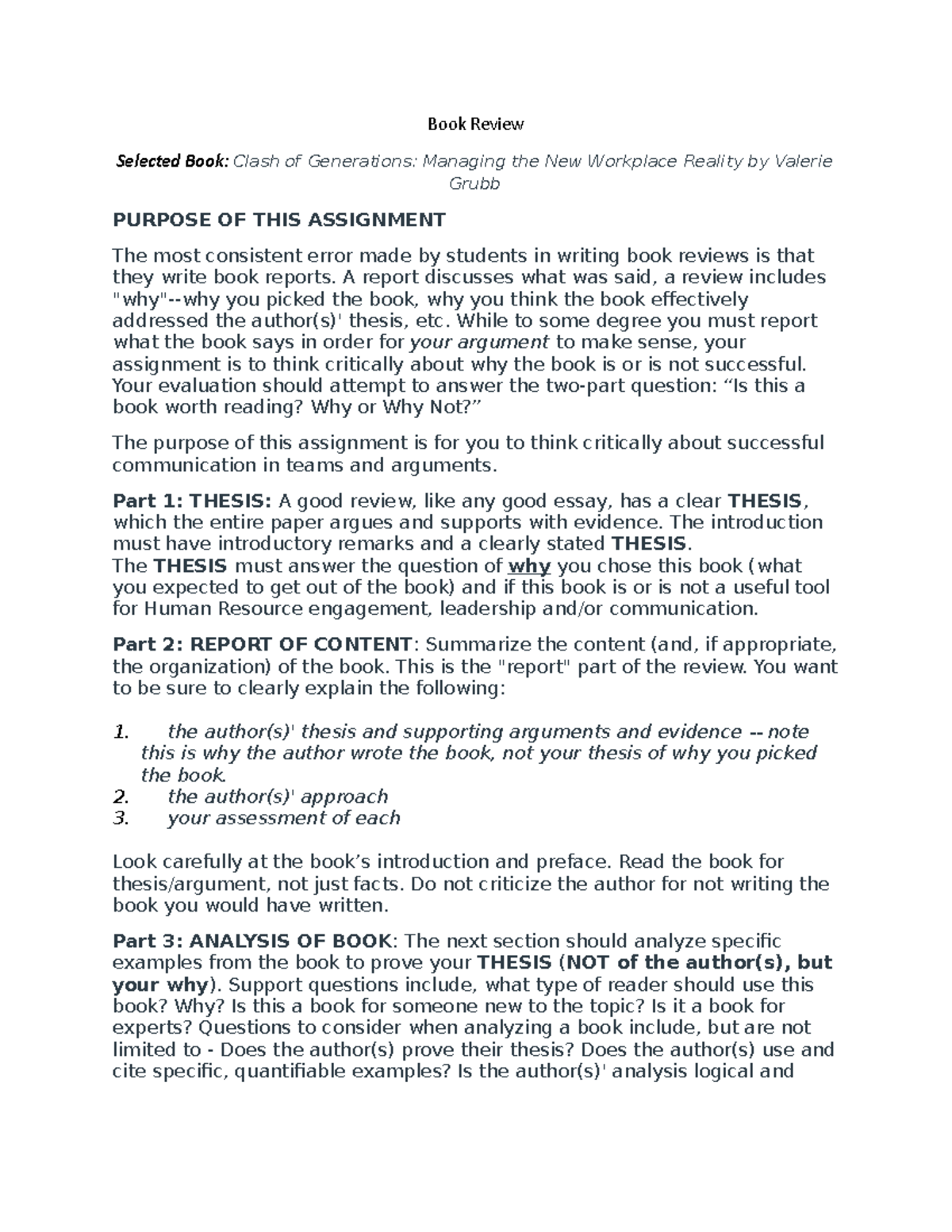 Book Review - Next time make your work. - Book Review Selected Book ...