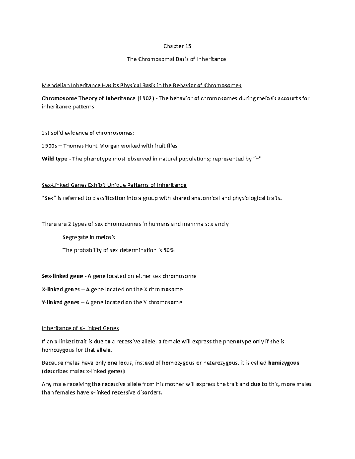 The Chromosomal Basis of Inheritance - Chapter 15 The Chromosomal Basis of Inheritance Mendelian ...