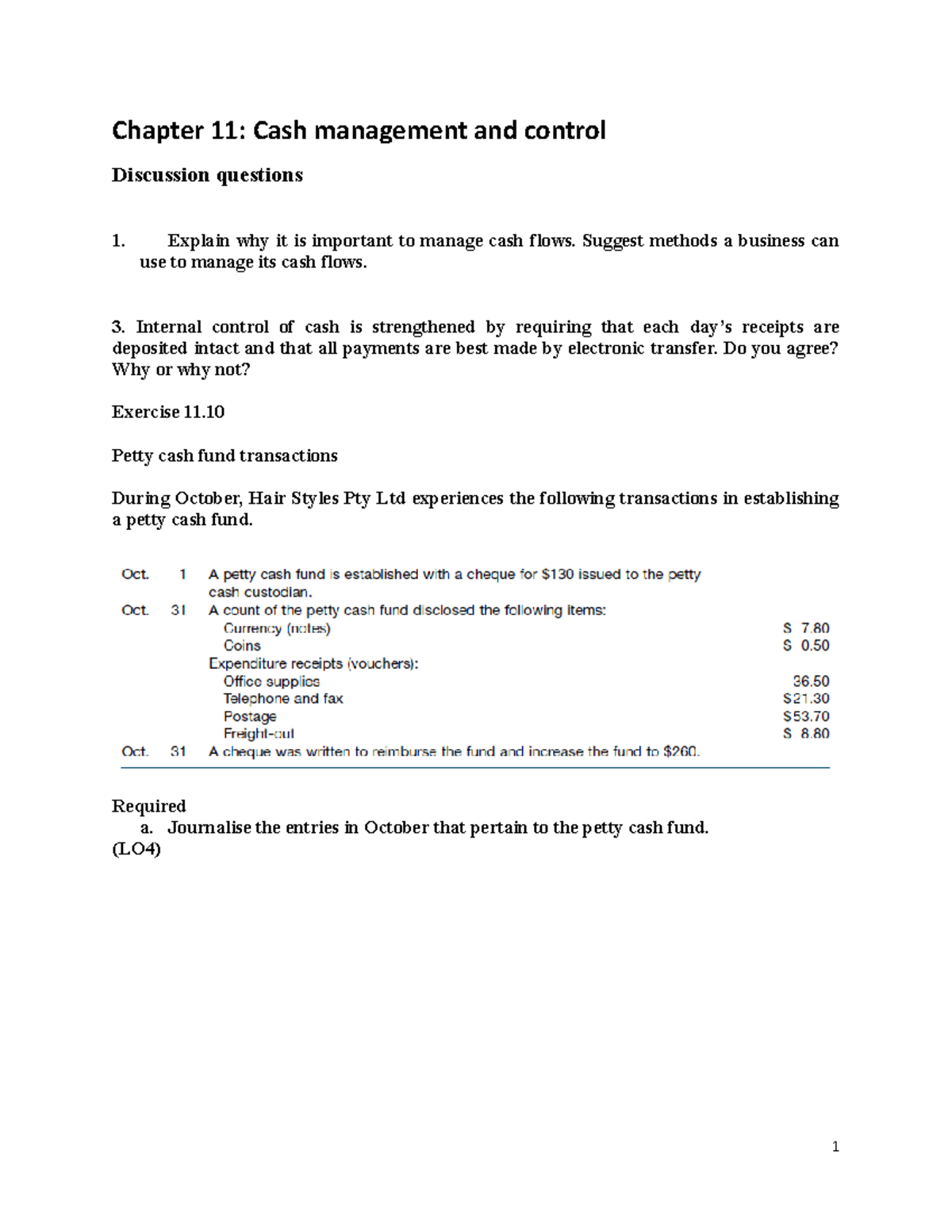 Week 6 Tutorial Questions - Introduction to accounting and financial ...