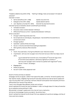 summary learning ojs - GENES, EVOLUTION, DEVELOPMENT Importance of ...