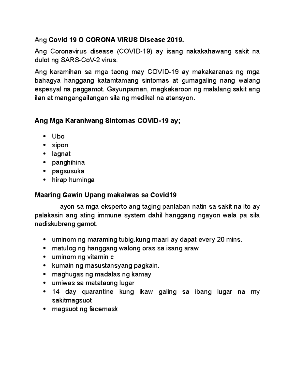 Bol - a great reference for nursing - Ang Covid 19 O CORONA VIRUS ...